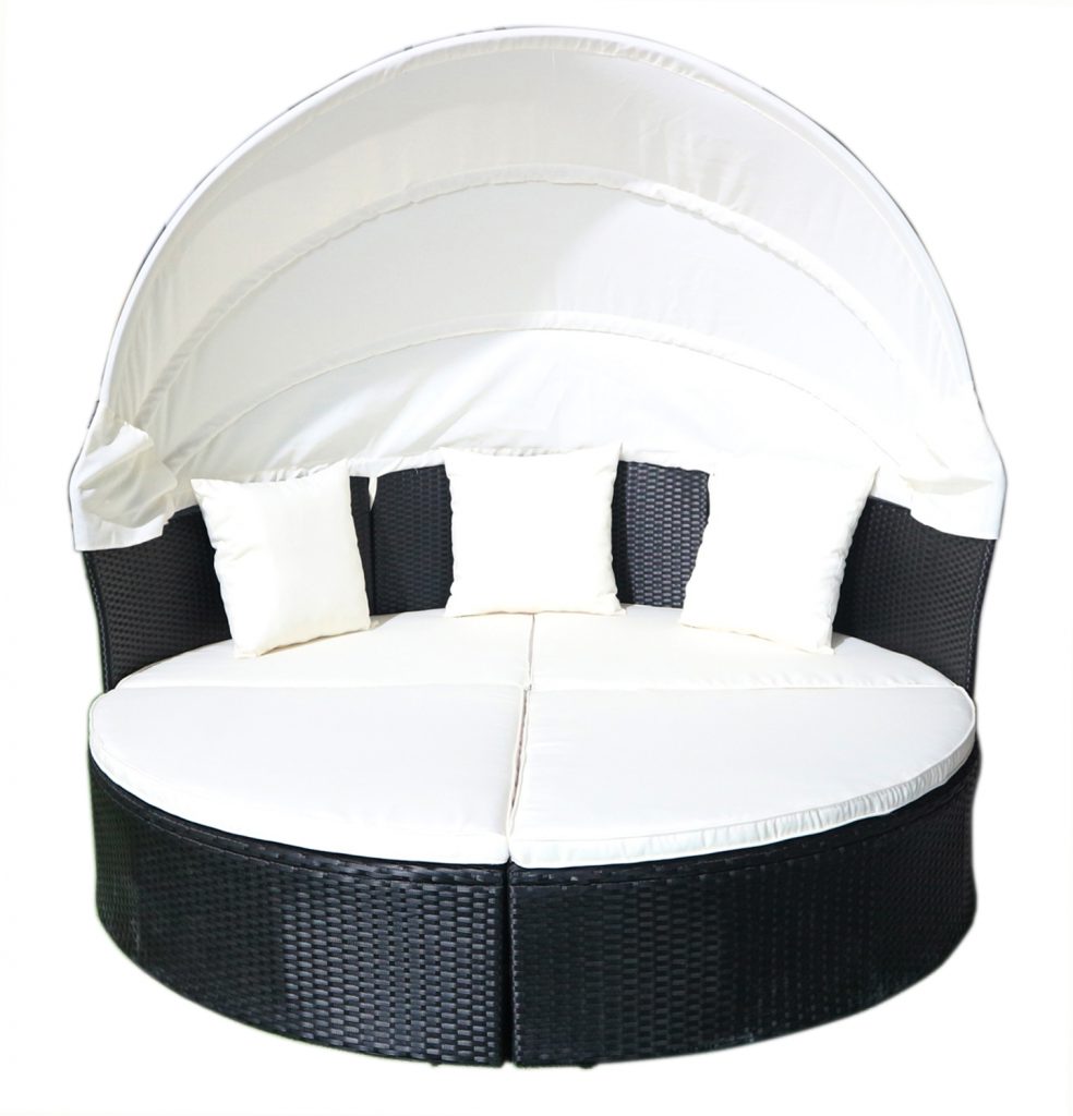 RATTAN ROUND LOUNGER 180CM (3 PILLOW) – MVC Furniture